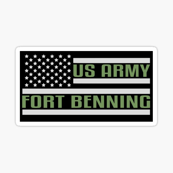 "Fort Benning MCoE US Army Base Garrison #2110" Sticker by Rare-Militia ...