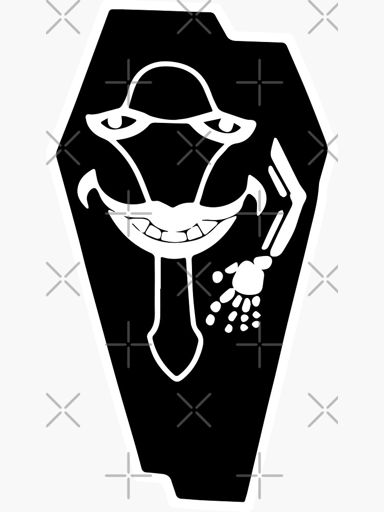 "Laughing Coffin" Sticker for Sale by TheNatureBoyy | Redbubble