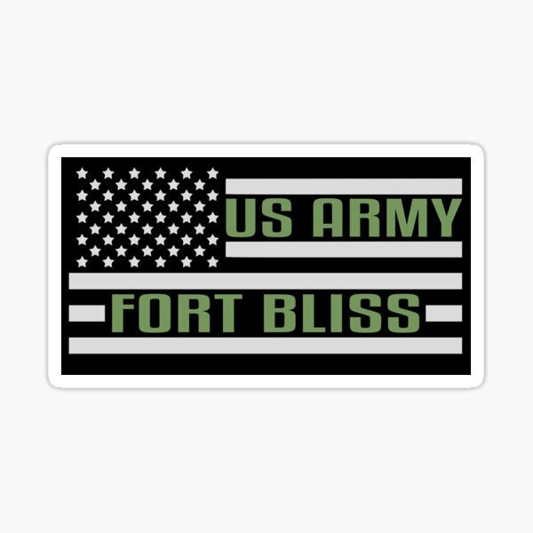 "Fort Bliss US Army Base Garrison #2111" Sticker by Rare-Militia ...