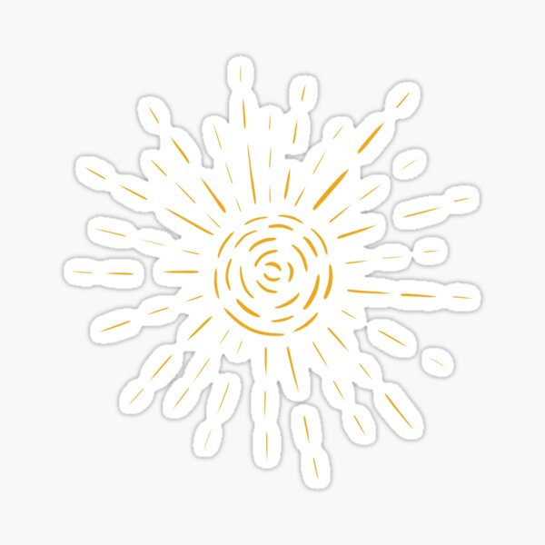 "Cartoon yellow sun" Sticker by ValeryFlame | Redbubble