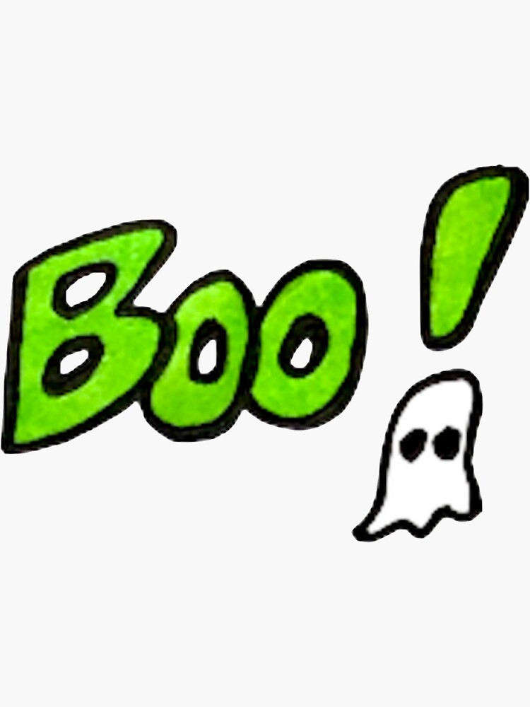 "Spooky Boo & Ghost Exclamation" Sticker by BITTER-BOY | Redbubble