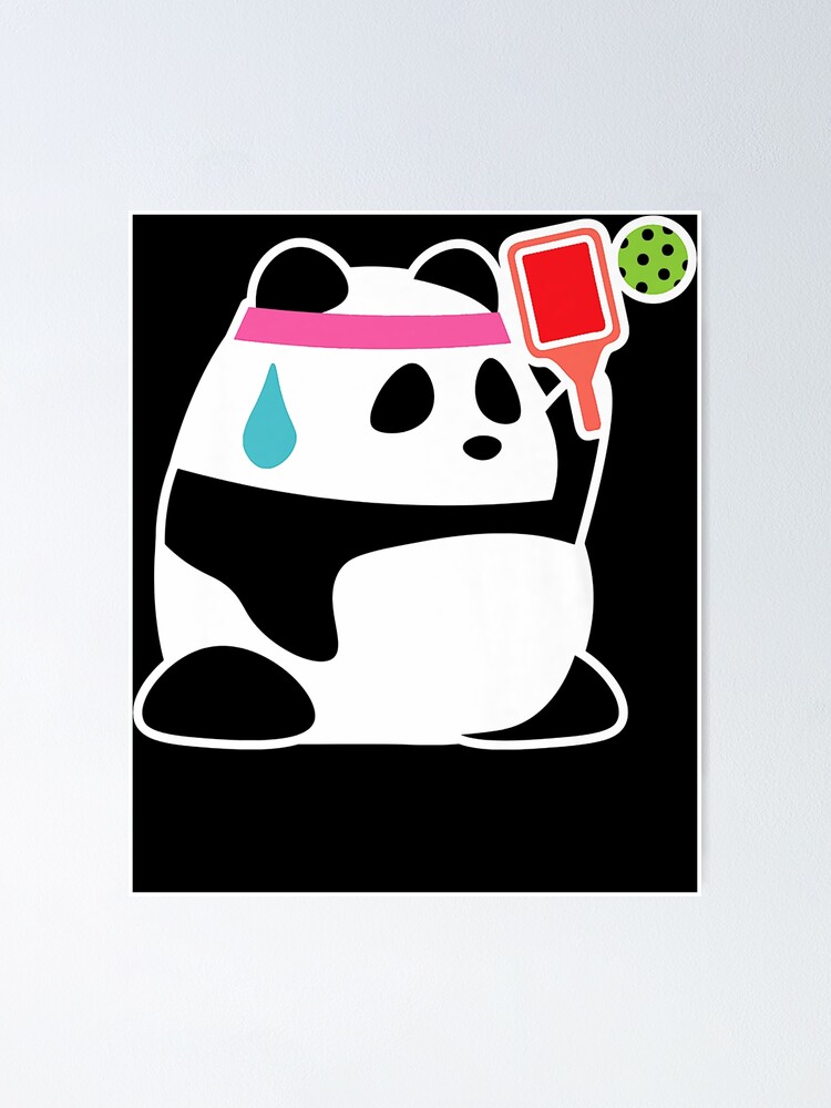 Póster «Kawaii Pickleball jugador entrenador oso panda amante de los ...