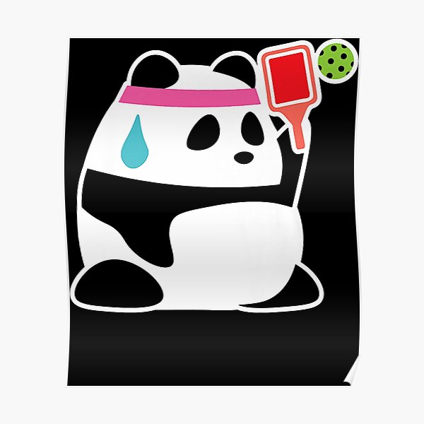 Póster «Kawaii Pickleball jugador entrenador oso panda amante de los ...