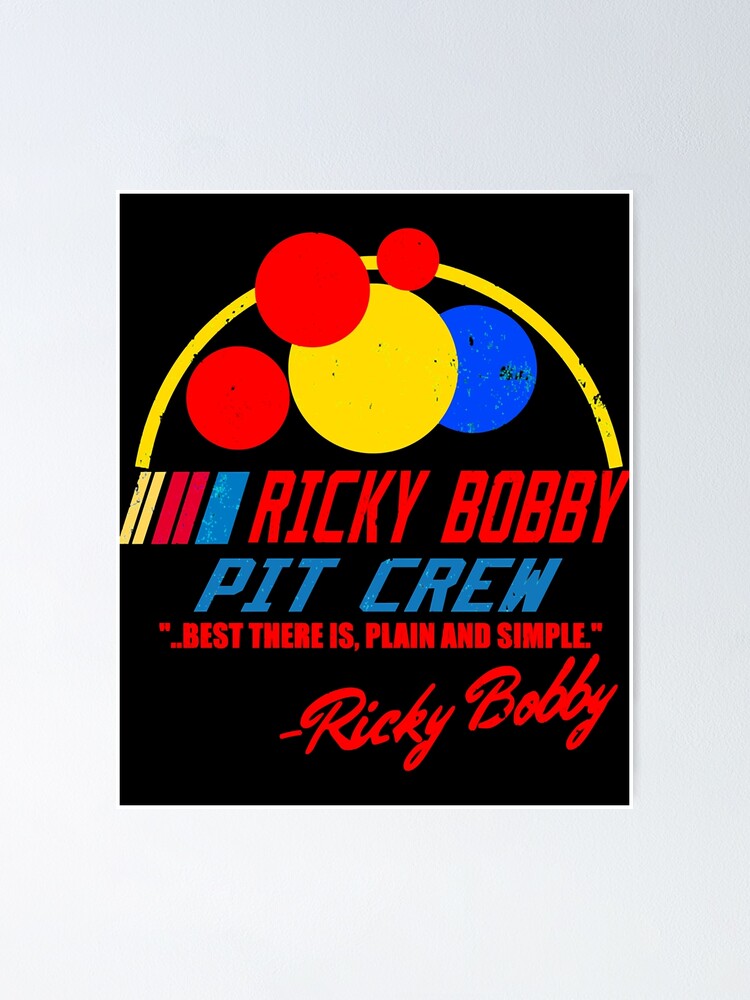 Póster «Vintage Ricky Bobby - Pit Crew - Lo mejor que existe, sencillo ...