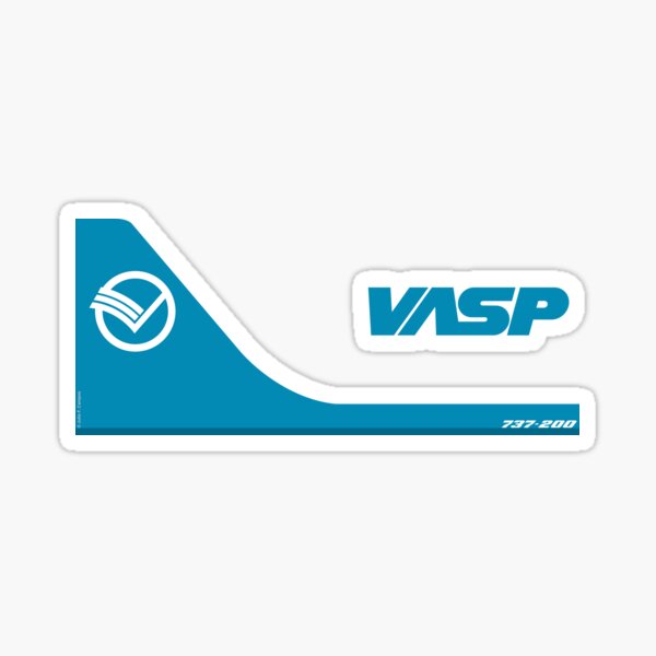 "Brazilian Vasp Airline Last Colors" Sticker by OuofBusiness | Redbubble