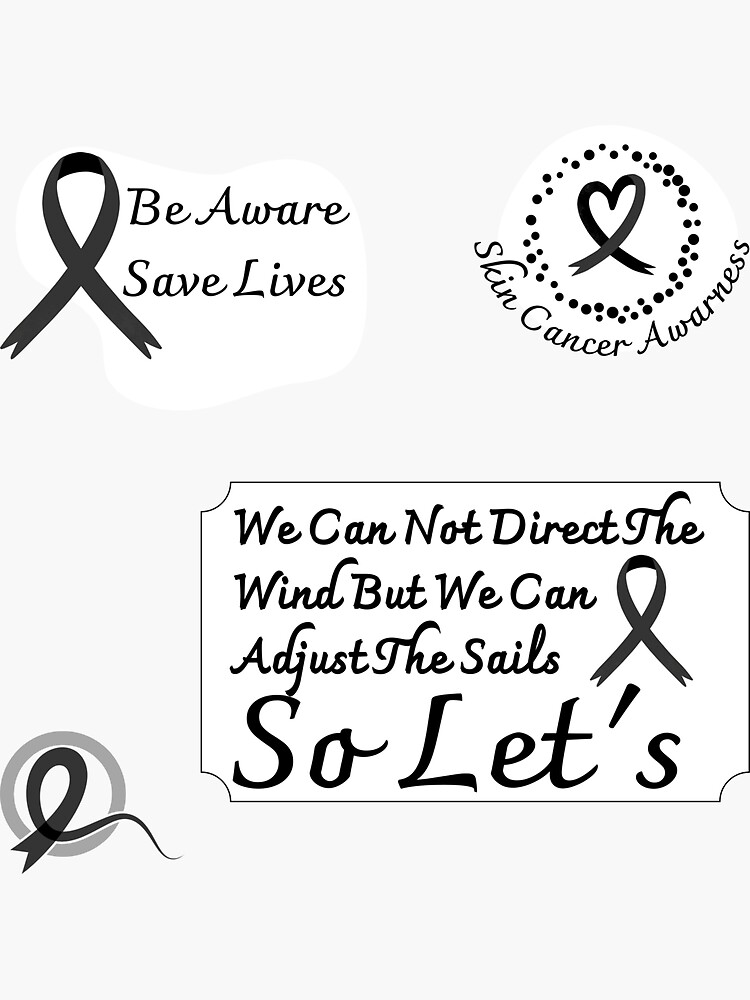 "skin cancer awareness stickers pack" Sticker by BloopBerry | Redbubble