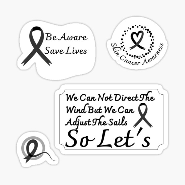 "skin cancer awareness stickers pack" Sticker by BloopBerry | Redbubble