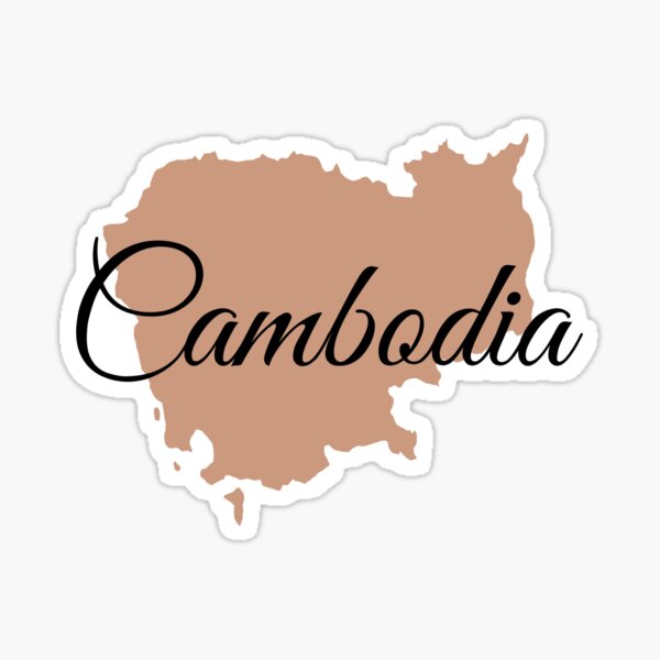 "Cambodia Country" Sticker by byskillbytalent | Redbubble