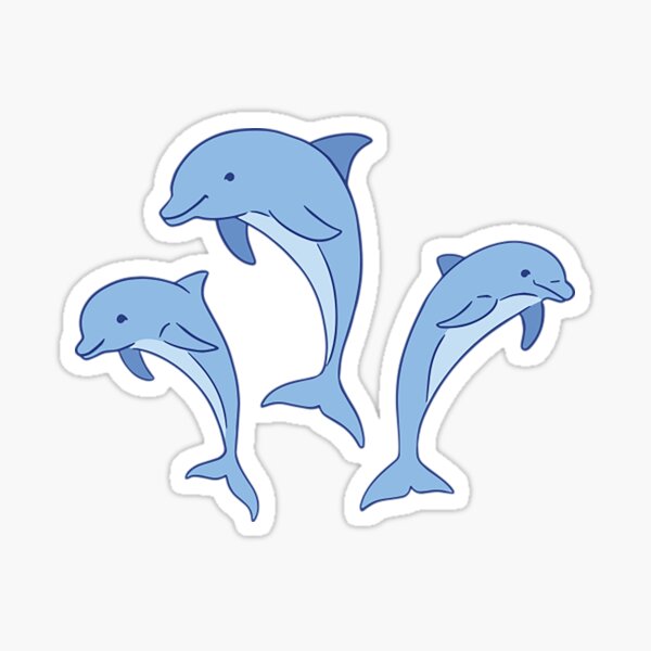 "Cute Dolphins I Delfin I Kids Dolphin" Sticker for Sale by ...