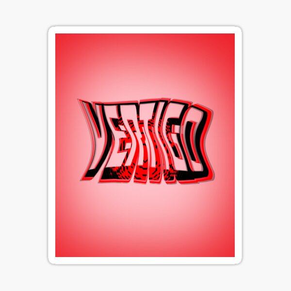 "Vertigo (Red)" Sticker for Sale by Pizzapatty | Redbubble