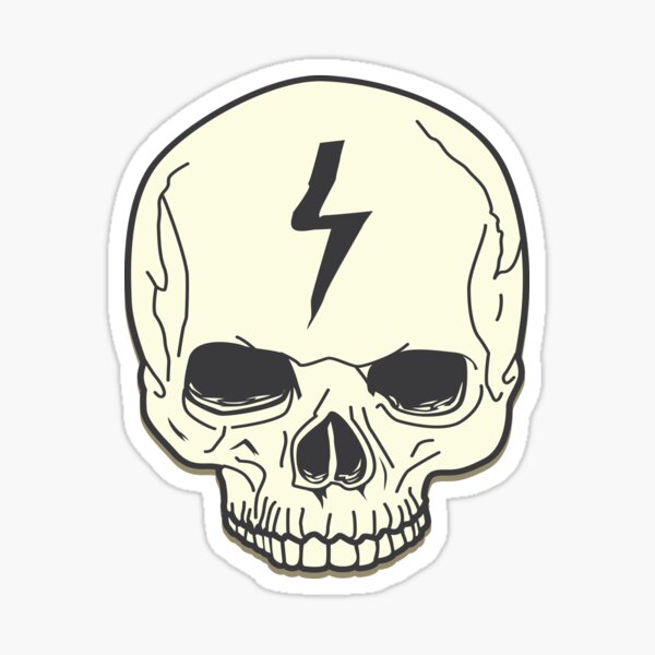 "classic big skull head" Sticker by sharrastore | Redbubble