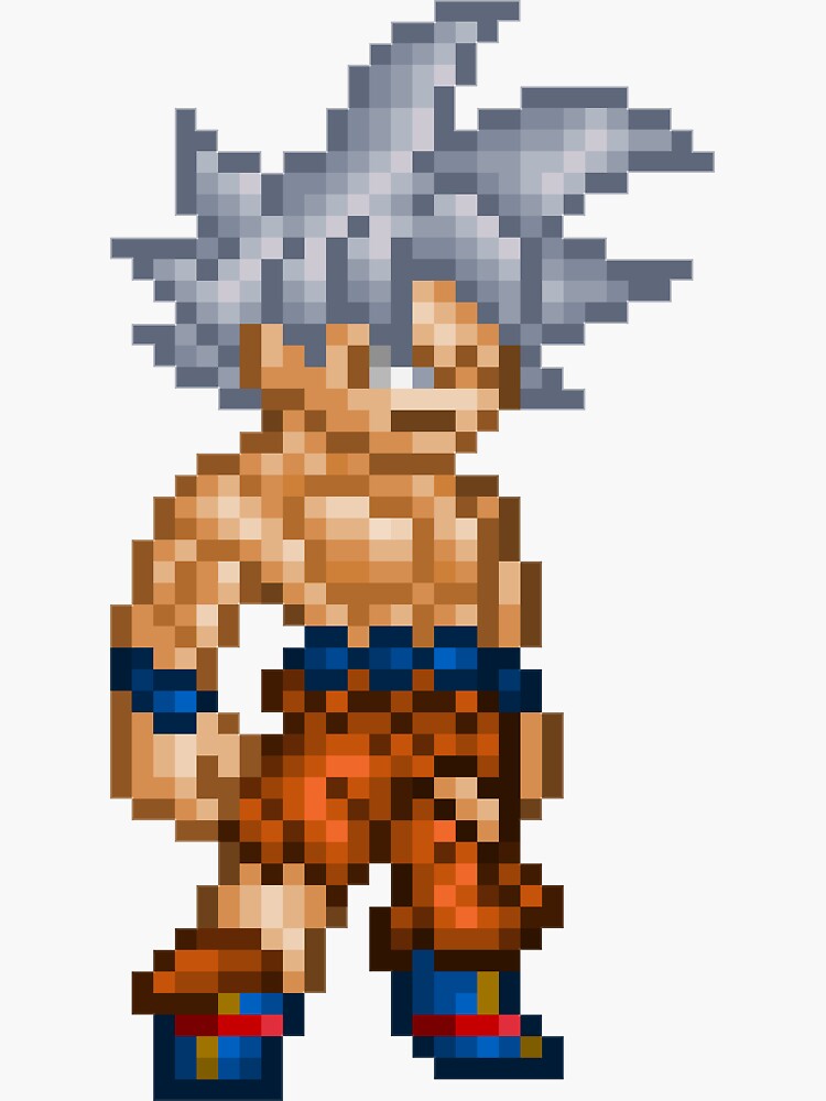 Goku Ultra Instinto Aura Anime Pixel Art Pixel Art Pixel Art Grid ...