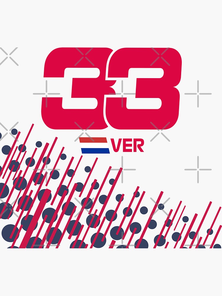 "max verstappen 33 red bull F1" Sticker by larsmeijer11 | Redbubble