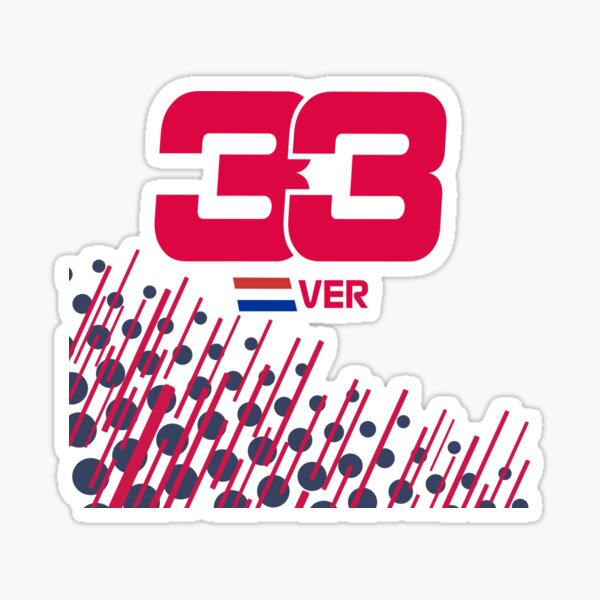 "max verstappen 33 red bull F1" Sticker by larsmeijer11 | Redbubble
