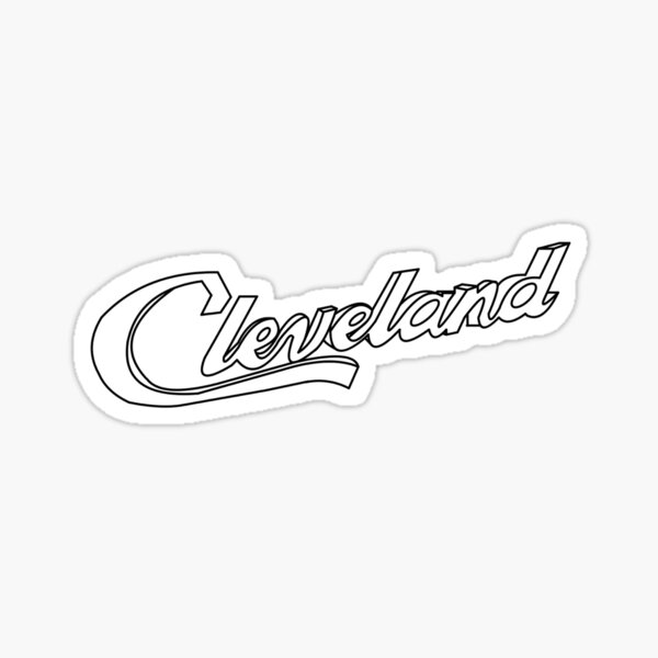 "Script Cleveland Sign" Sticker for Sale by amancari | Redbubble
