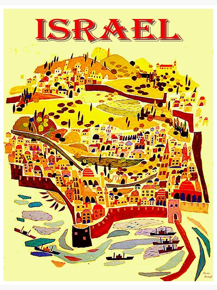 " ISRAEL : Abstract Colorful Map Advertising Print" Poster for Sale by ...