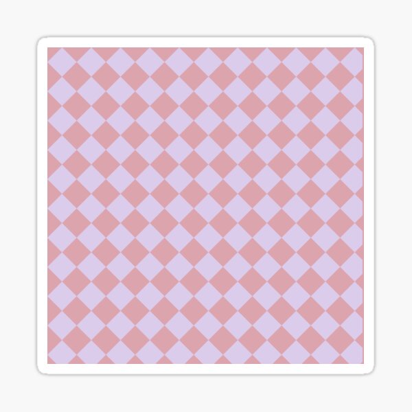 "Pastel Pink Checkered Pattern" Sticker by Liraella | Redbubble
