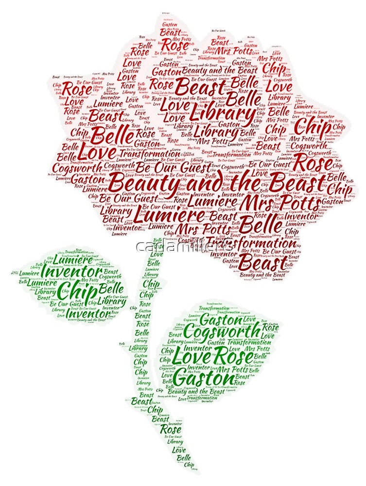 "Beauty and the Beast Word Cloud" by carlamiller8 | Redbubble