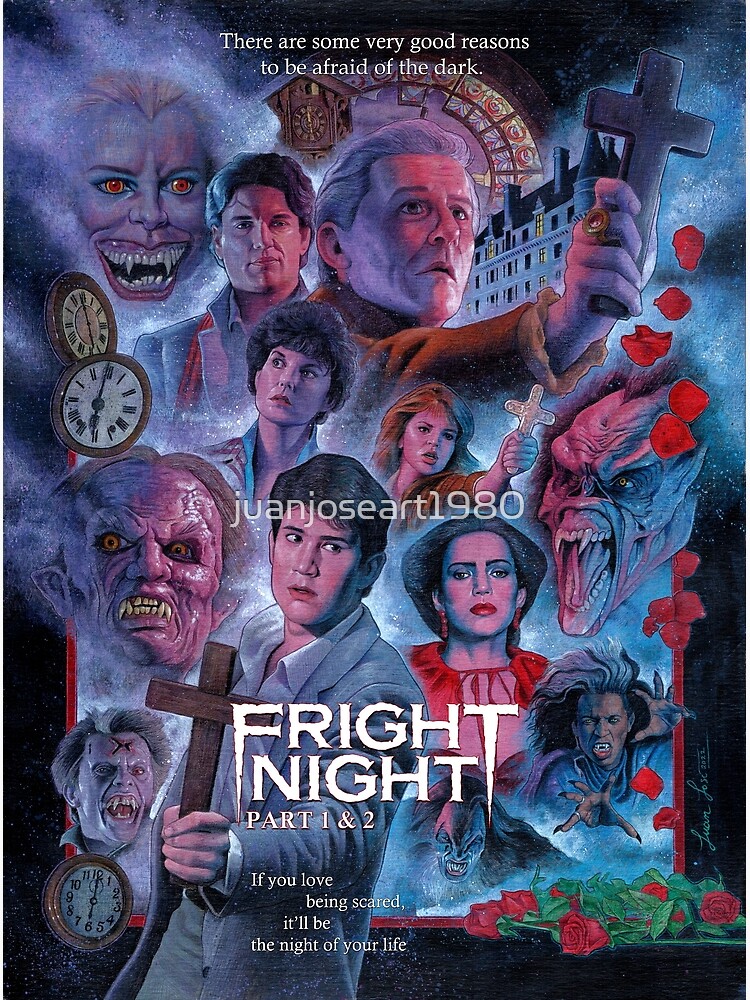 ""Fright Night" part 1 & 2 with title" Poster by juanjoseart1980 ...