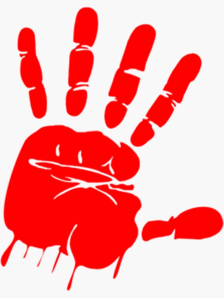 "MMIW - missing murdered indigenous women - Red hand dripping blood ...
