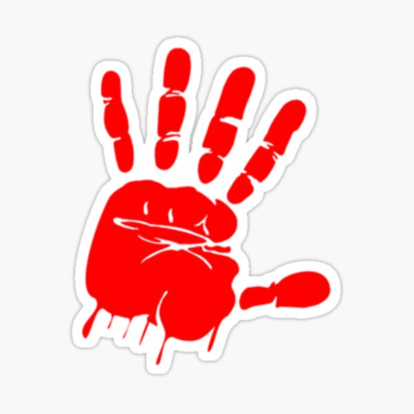 "MMIW - missing murdered indigenous women - Red hand dripping blood ...
