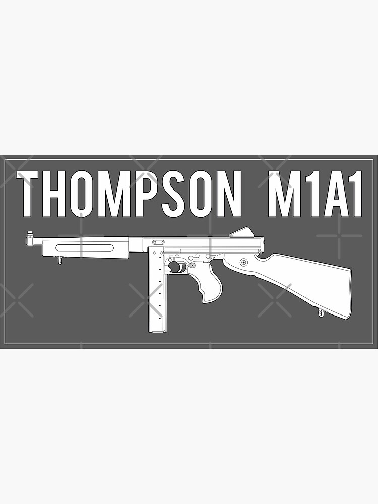 "Thompson M1A1 white version" Poster for Sale by FAawRay | Redbubble