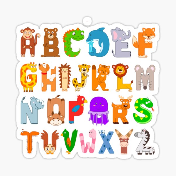"ABC Animals Alphabet Animal Alphabet German Classic ." Sticker by ...