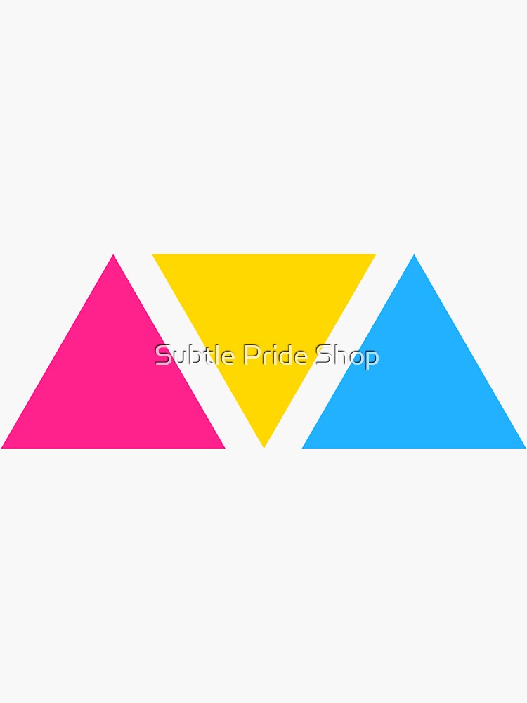 "Triangles. Pansexual Pride Flag. Pansexual Pride" Sticker for Sale by ...