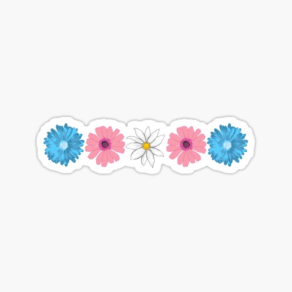 "Small Trans Flowers. Transgender Pride." Sticker by ClimbingTees ...