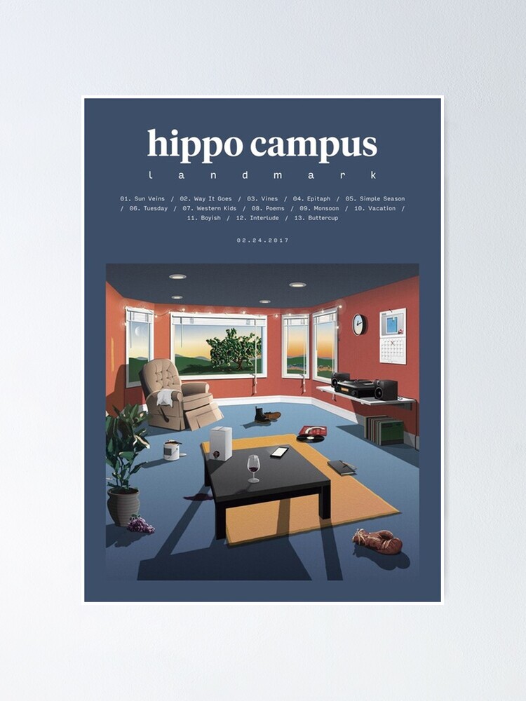 "Hippo Campus - Landmark (2017) Music Album Cover" Poster for Sale by ...
