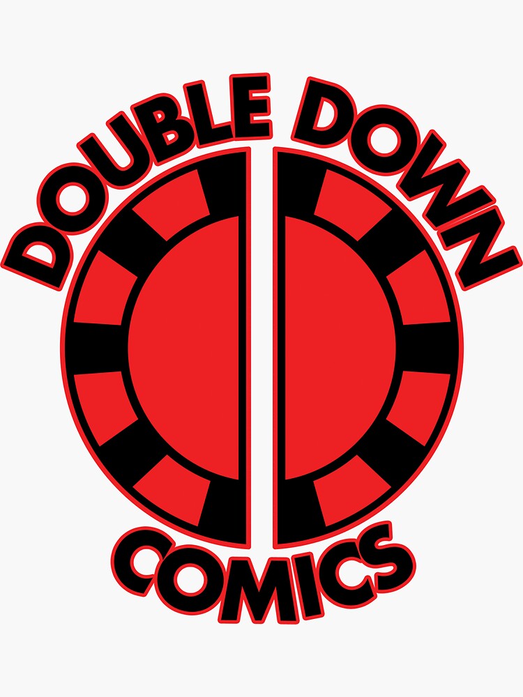 "Double Down Comics Logo" Sticker by shawnrichison | Redbubble