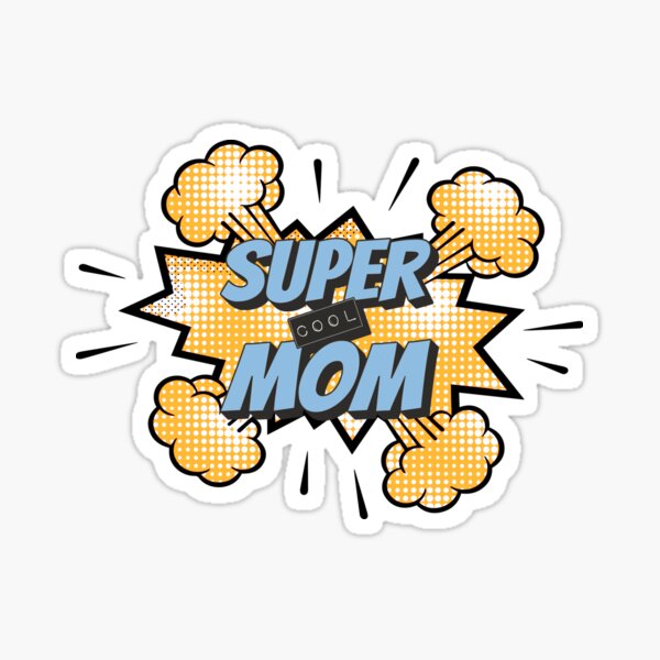 Pegatina «Colorido y fresco estilo cómic Super Cool Mom, gran diseño ...