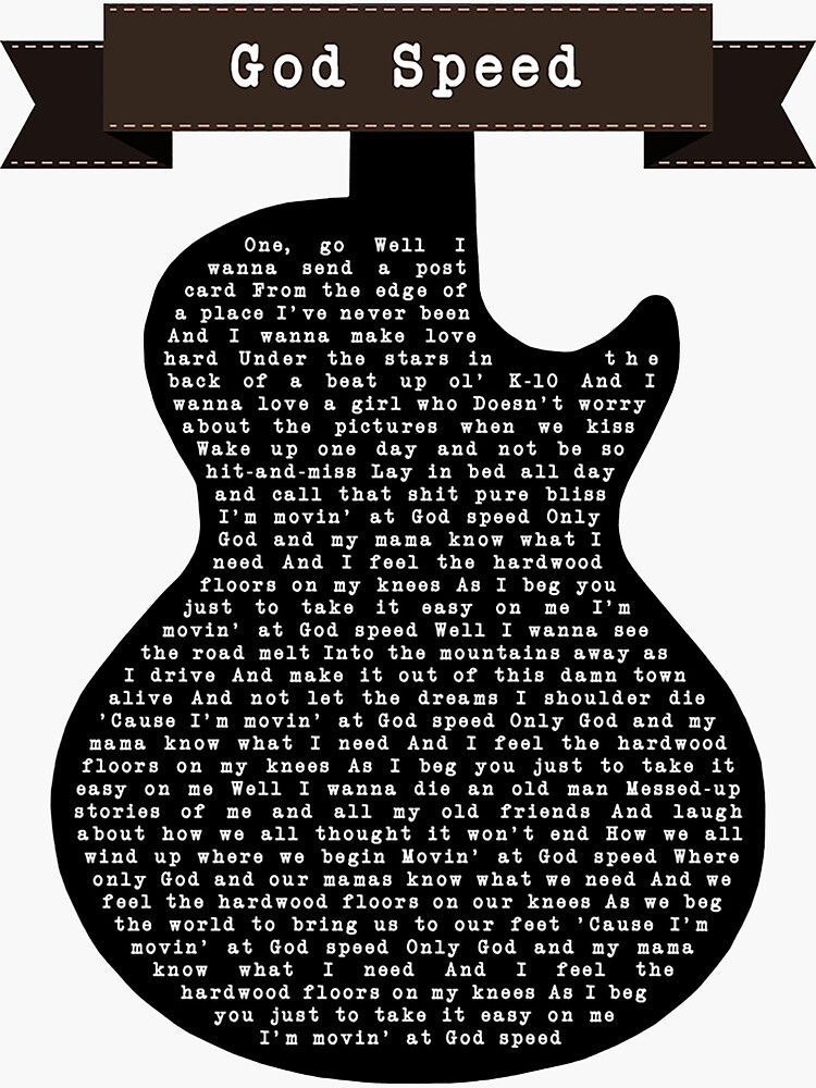 "god speed" Sticker for Sale by julialotu | Redbubble