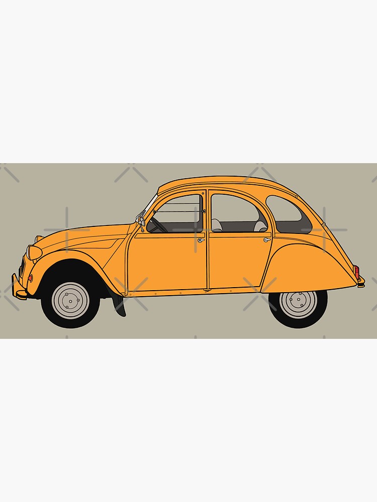 "Citroën 2CV - Color version" Sticker by thedrumstick | Redbubble