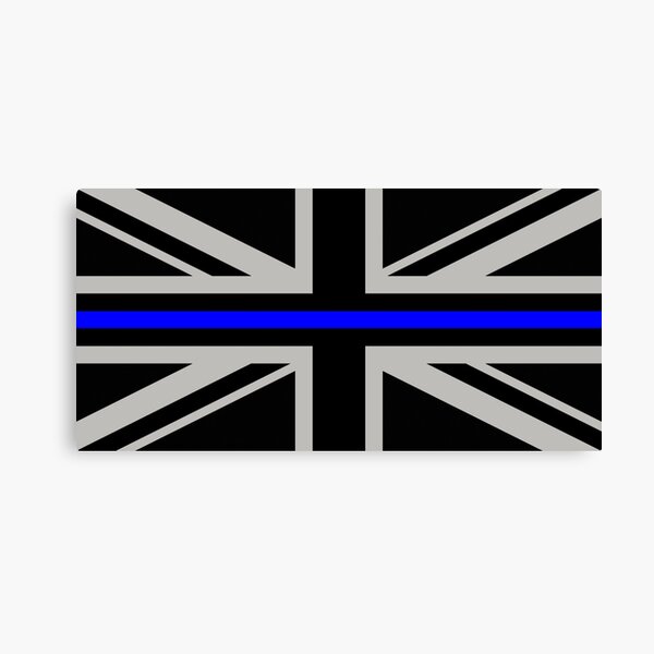 "British Flag: Thin Blue Line" Canvas Print for Sale by MilitaryCandA ...
