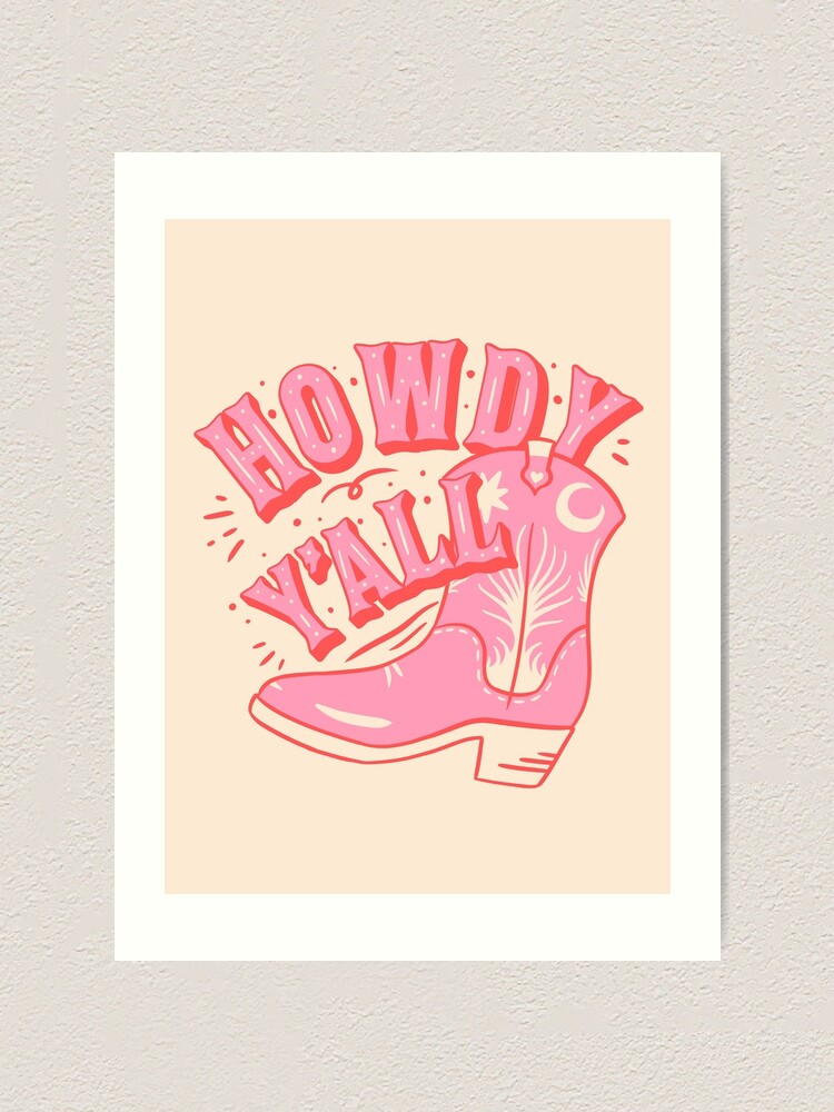 "HOWDY YALL | HOWDY Y'ALL Cowboy Boot | Preppy Space Cowgirl Aesthetic ...