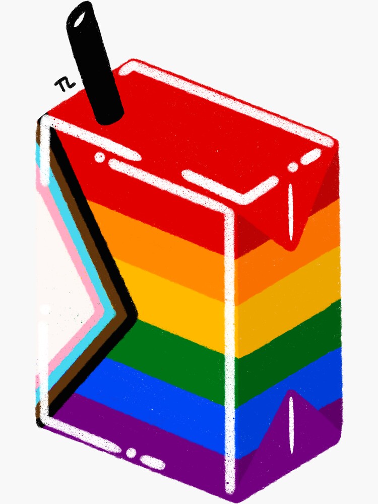 "Progressive Pride Rainbow Juicebox Sticker" Sticker by Luckytesseract ...