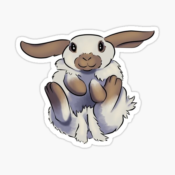 "Cute fluffy bunny" Sticker for Sale by LophornisPix | Redbubble