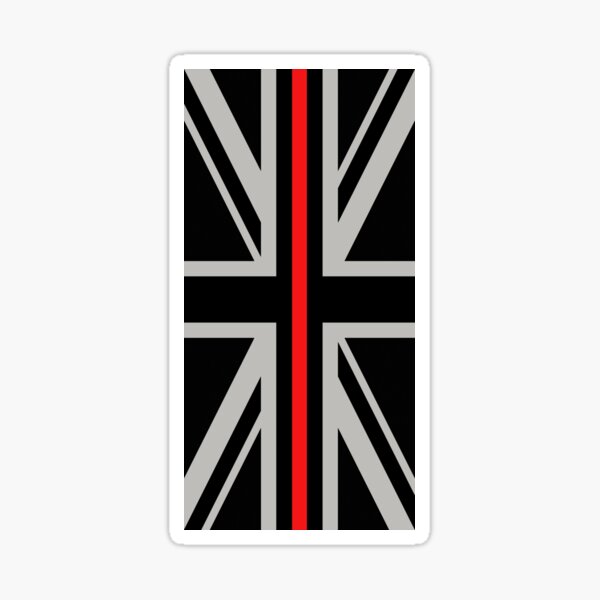 "British Flag: Thin Red Line" Sticker for Sale by MilitaryCandA | Redbubble