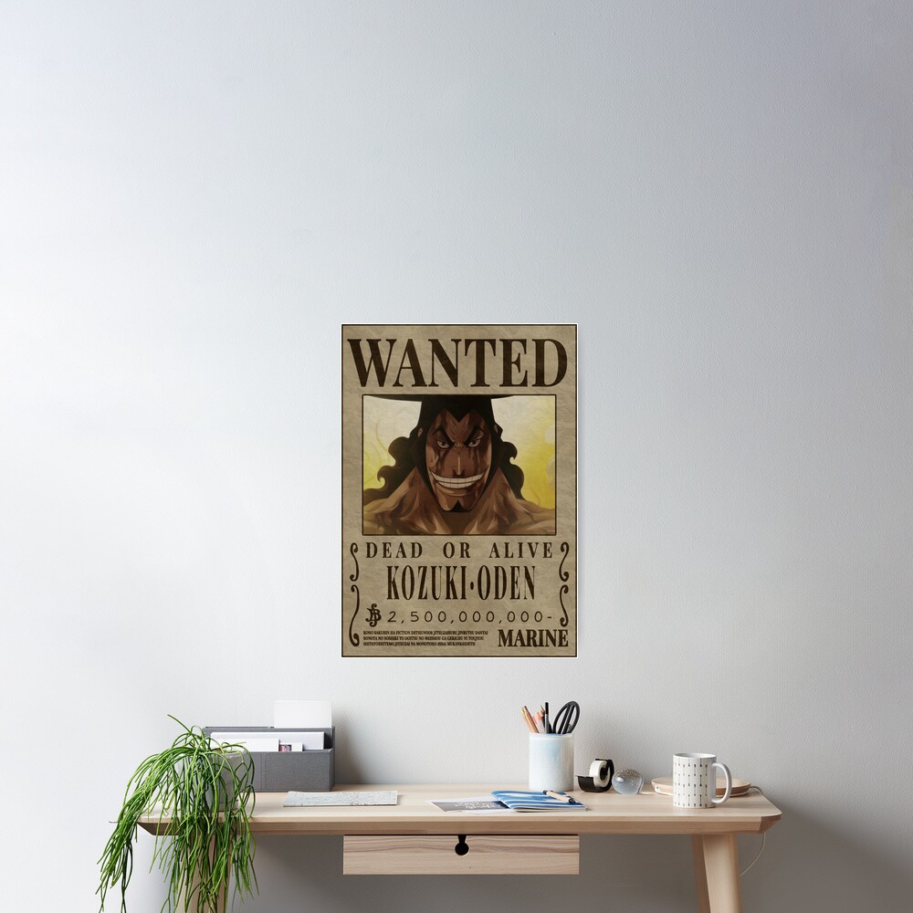 "Kozuki Oden Bounty One Piece Wanted Poster" Poster von OnePieceWanted ...