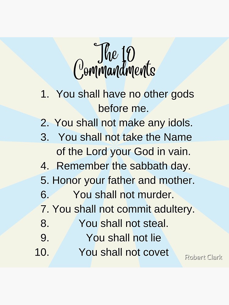 "The 10 Commandments" Sticker by rc1ark | Redbubble