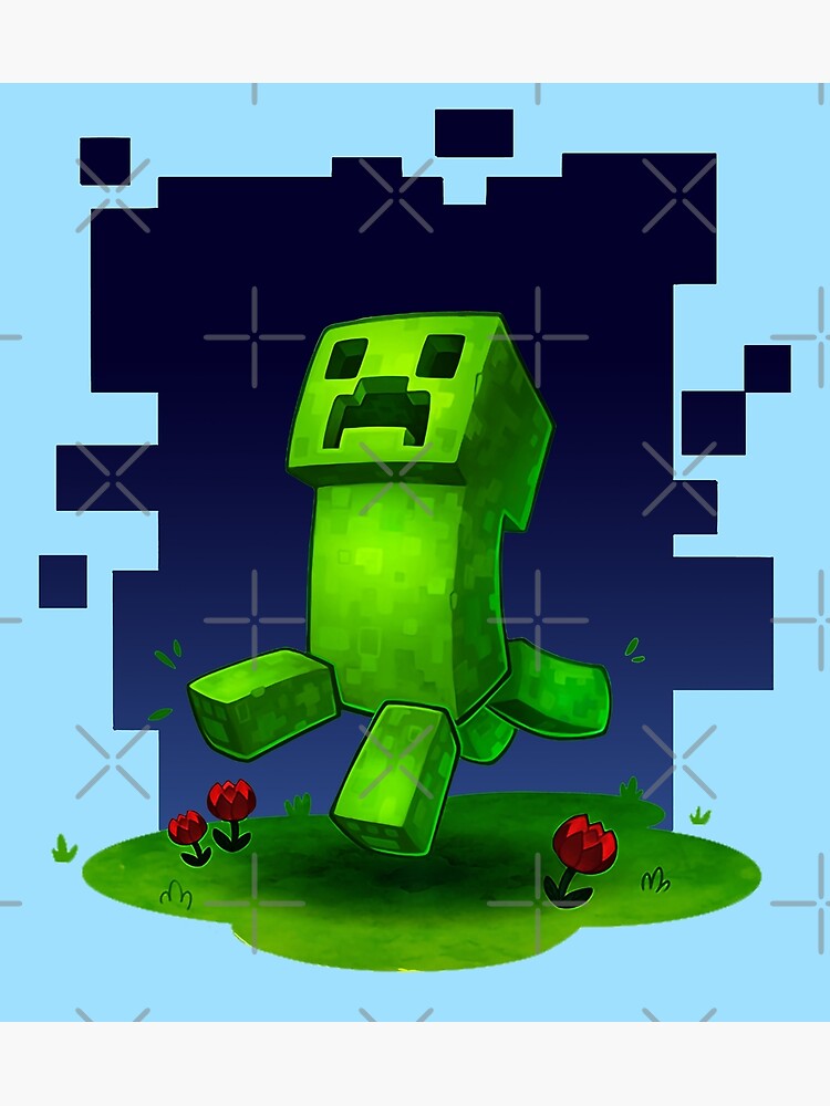 Minecraft Creeper Night Premium Matte Vertical Poster sold by ...