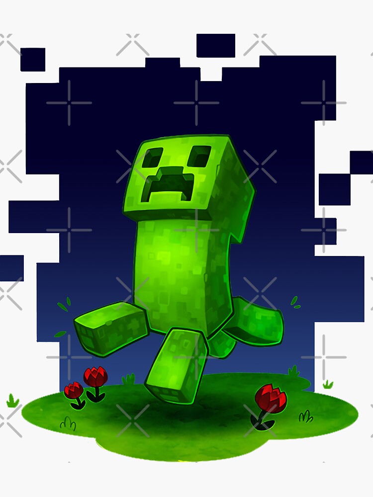"Minecraft Creeper Night" Sticker for Sale by ddkart | Redbubble