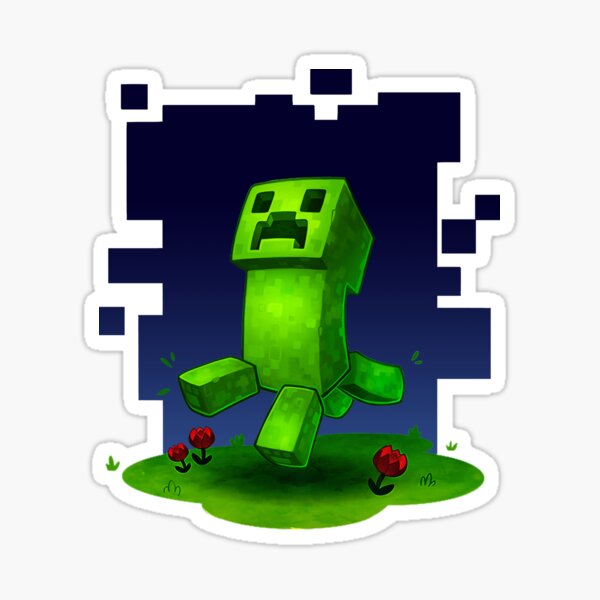 "Minecraft Creeper Night" Sticker for Sale by ddkart | Redbubble