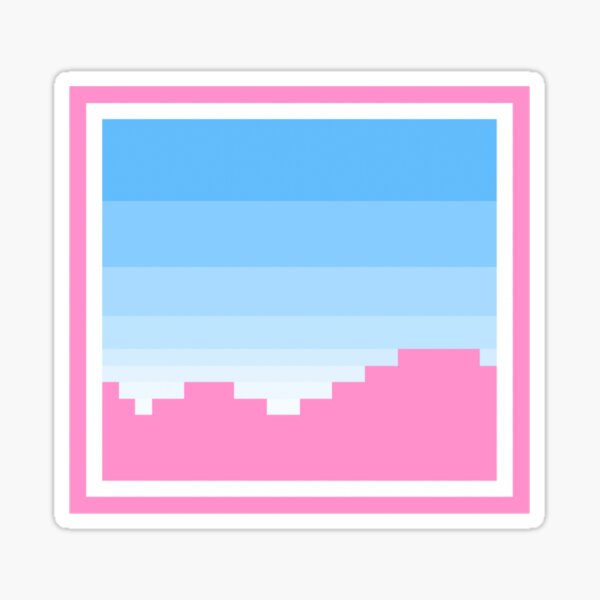 "subtle trans pixel sunrise" Sticker by beevotes | Redbubble