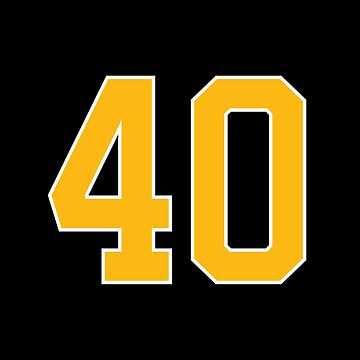 "Yellow Number 40 lucky sports jersey forty" Sticker for Sale by ...