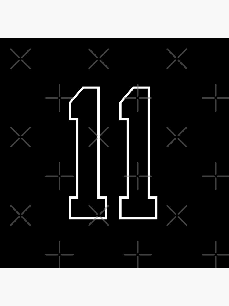 "Black Number 11 lucky sports jersey eleven" Poster for Sale by ...