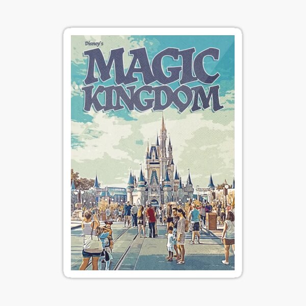 "The Magic Kingdom " Sticker by Artmothy | Redbubble