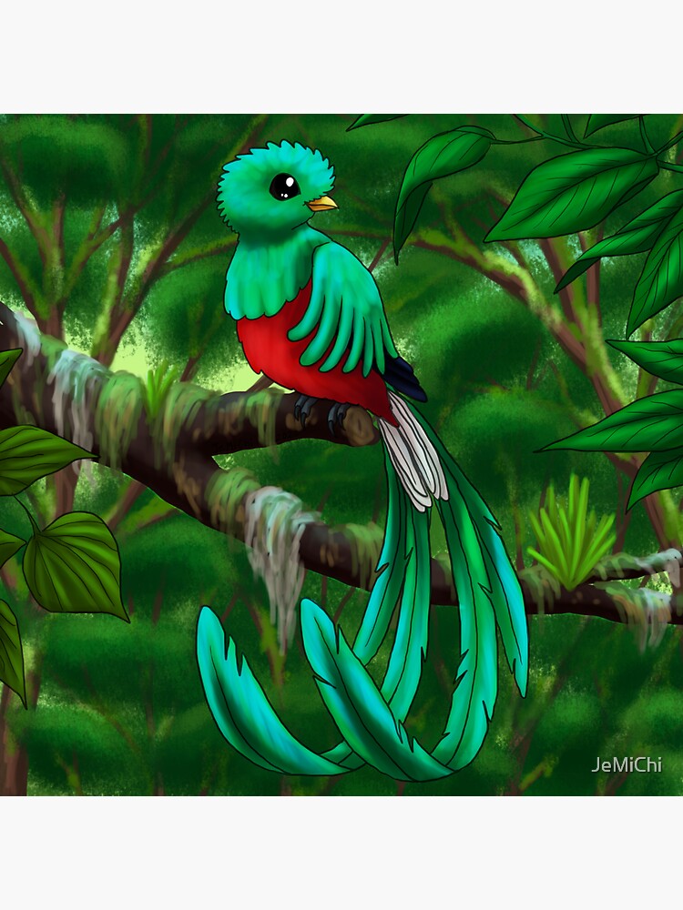 "Resplendent Quetzal" Sticker for Sale by JeMiChi | Redbubble