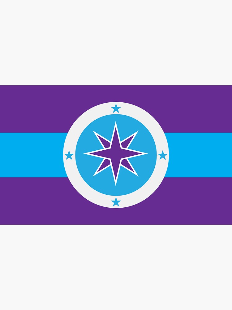 "Violet Flag - The Vexillocast" Sticker by TheVexillocast | Redbubble